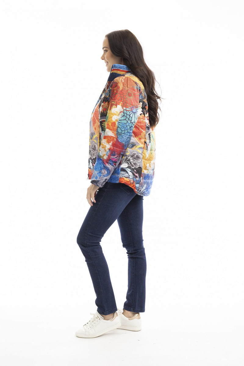 ORIENTIQUE PUFFER LONG SLEEVE JACKET – TariaFashion