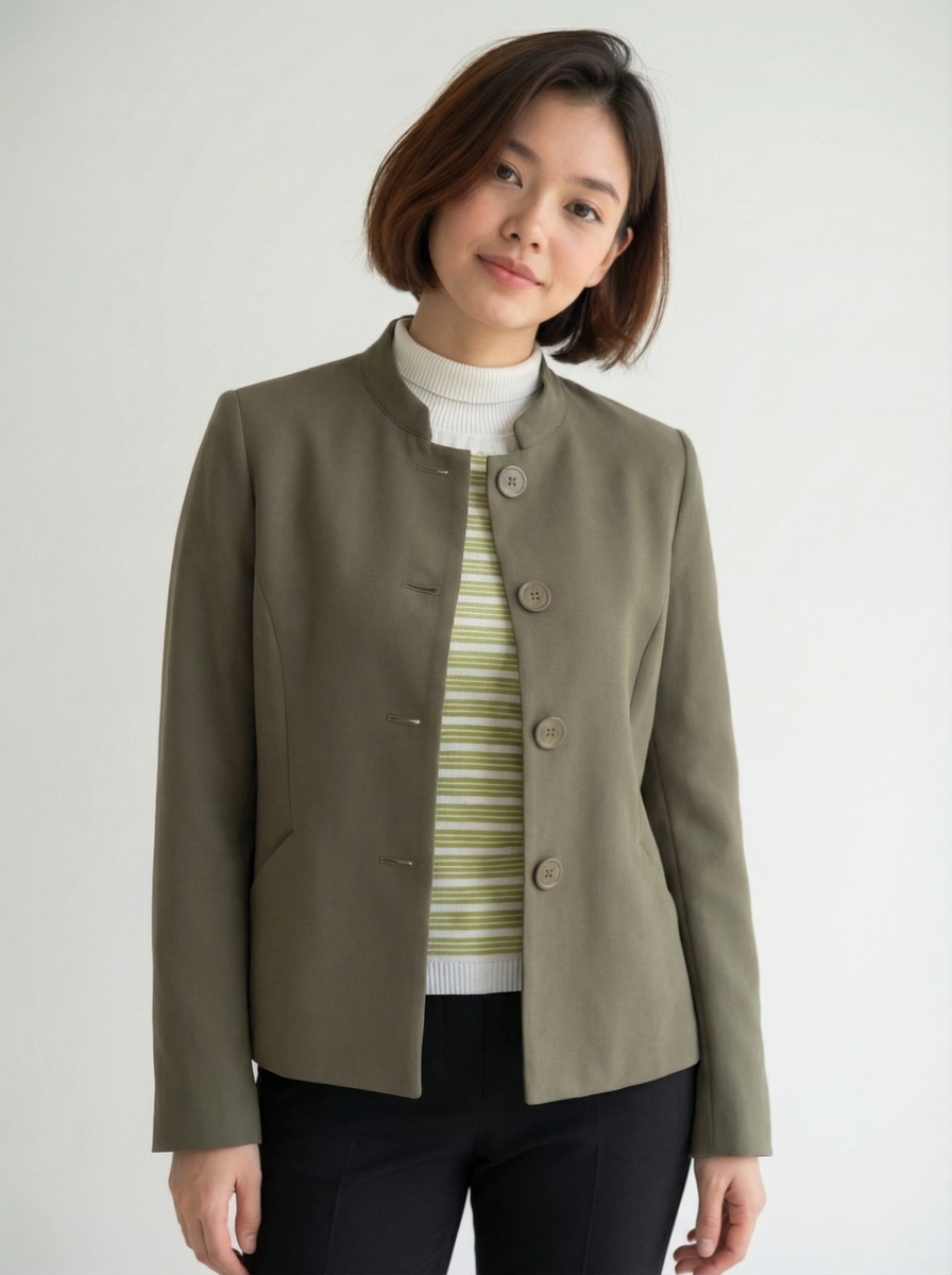 TARIA MANDARIN COLLAR JACKET – TariaFashion