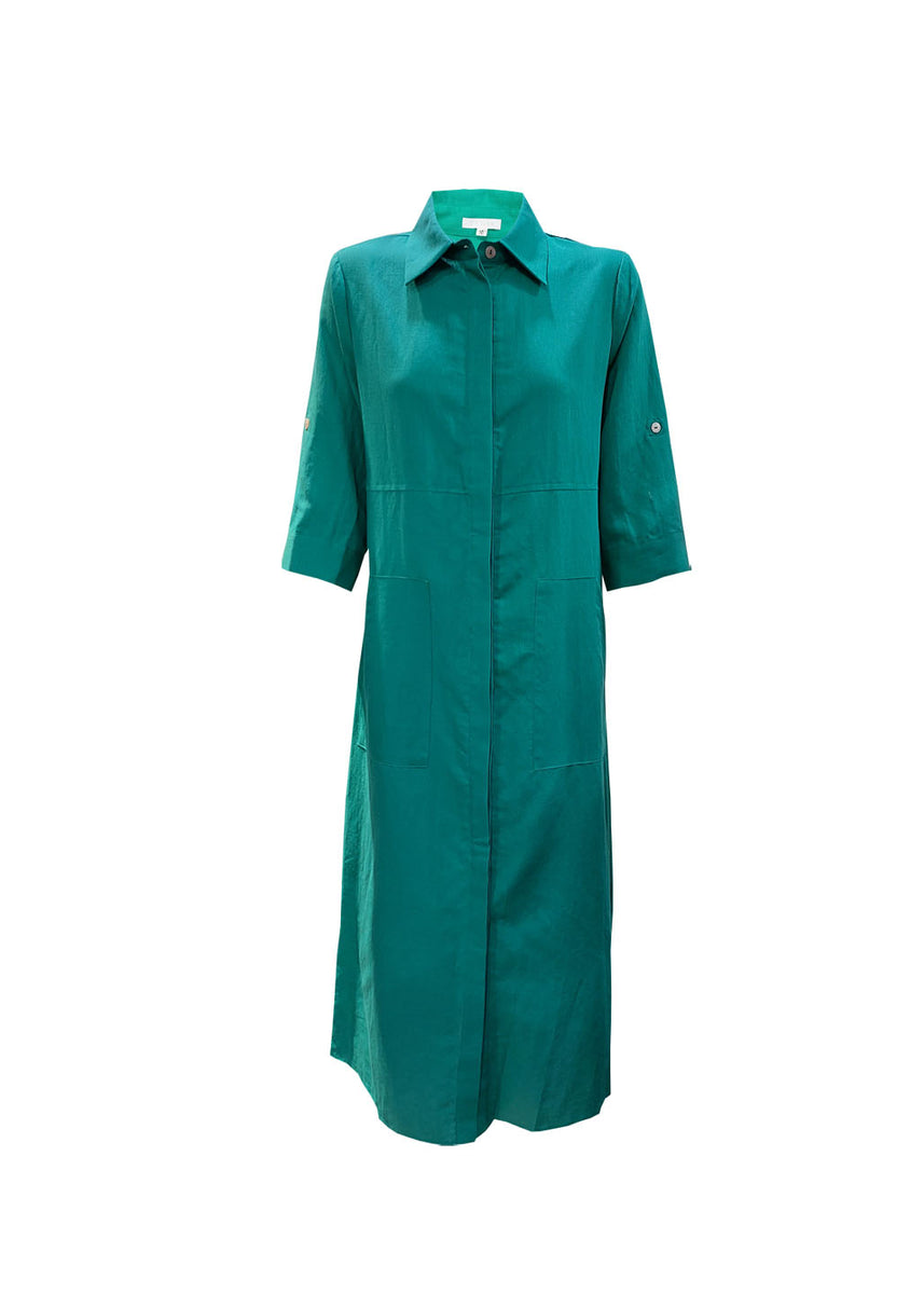 TARIA LINEN HALF-LENGTH SLEEVE DRESS – TariaFashion