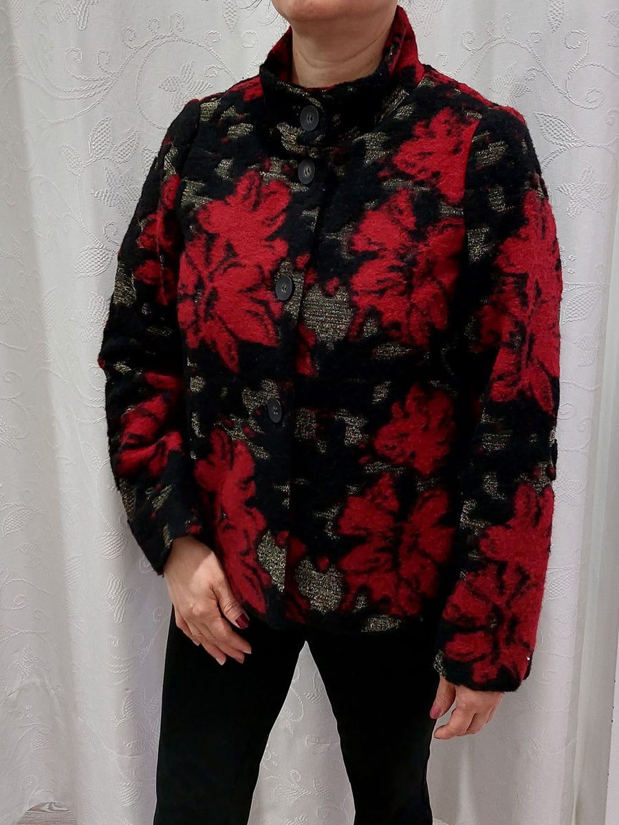 TARIA RED & BLACK JACKET – TariaFashion